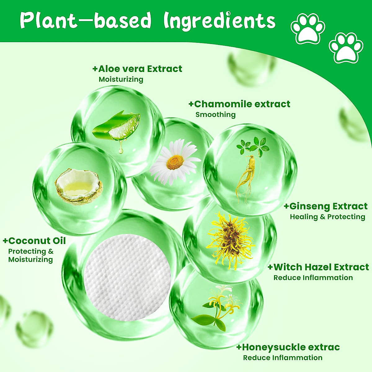 Tinioey Dog Ear Wipes for Dogs (150 PCS-Extra Large) | Plant-Based Cat Dog Ear Cleaner Wipes Cleaning Solution to Remove Dirt and Ear Wax, Relieve Itching, Shaking Head & Inflammation