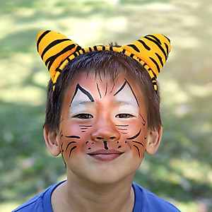 Liatunou Tiger Headband,Tiger Costume Headwear Cute Tiger Ears for Halloween Christmas Party Favor Birthday Gift