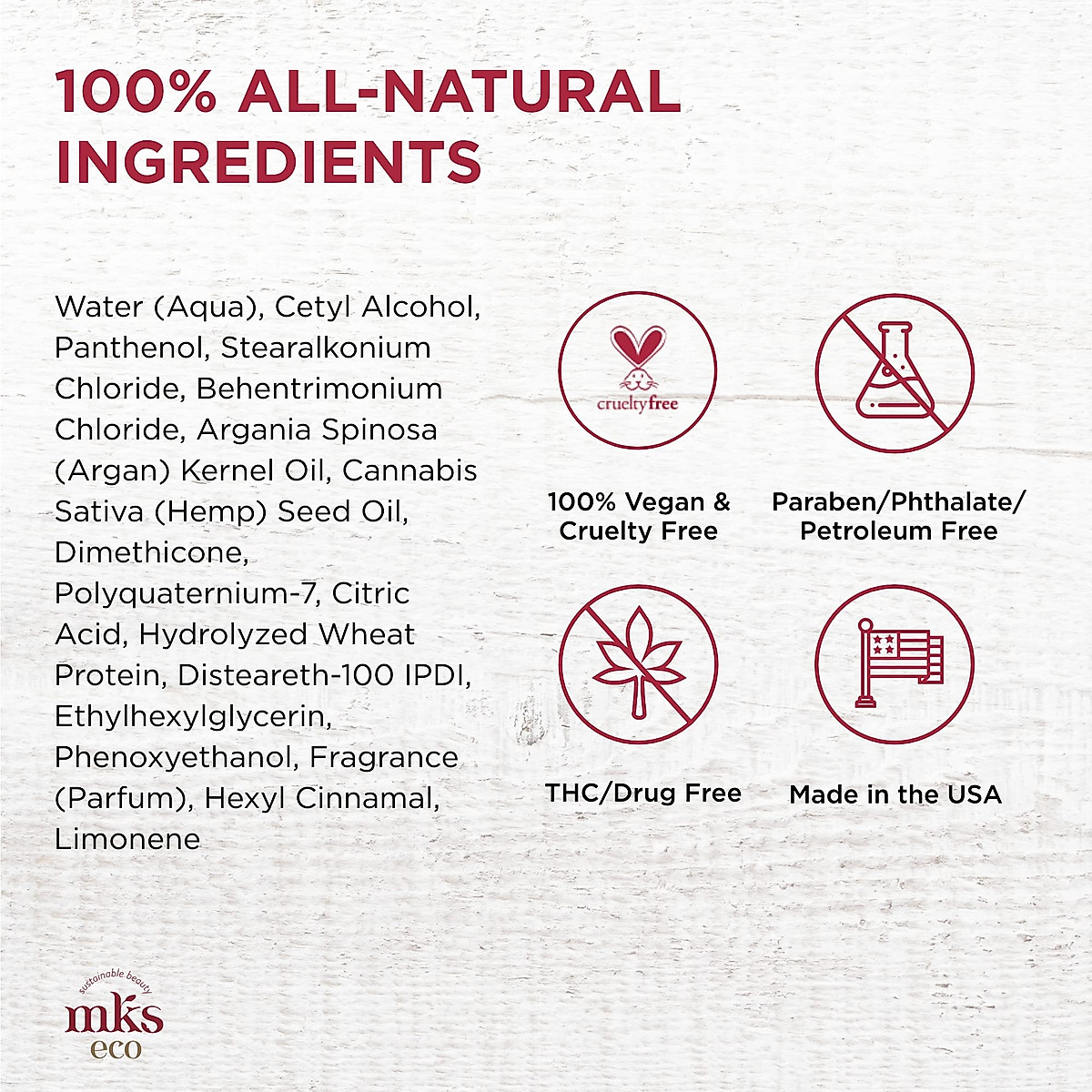 Earthly Body MKS eco Hydrate Conditioner, High Tide - 25 fl oz - Nourish & Moisturize Hair, Protect Against Breakage - Moroccan Argan Oil, Hemp Seed Oil - Vegan, Cruelty Free