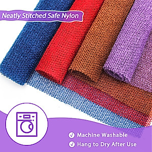 Coldairsoap 4 Pieces African Bath Sponge, African Net Exfoliating Shower Body Scrubber Back Scrubber Skin Smoother for Daily Use