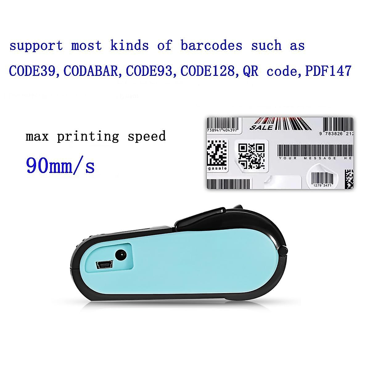 GZGYNADAST 58mm Bluetooth Receipt Thermal Printer, Bill Wireless Portable iOS Android Mini Pocket pos Printer,2 inch Ticket Bill Invoice Printing Machine for Small Business(Orange Color)