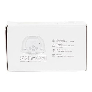 Momcozy S12 Pro Hands-Free Breast Pump, Wearable Pump with Comfortable Double-Sealed Flange, 3 Modes & 9 Levels Electric Pump Portable for Easy Pumping, Smart Display, 24mm