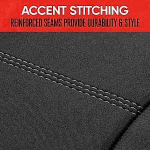 Motor Trend SpillGuard Waterproof Seat Covers for Front Seats, Gray Stitching – Durable Neoprene Car Seat Protectors, Easy to Install, Interior Covers for Auto Truck Van SUV