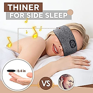 Sleep Headphones Bluetooth Headband Wireless: Gifts for Women Men Stocking Stuffers Christmas Birthday Him Husband Wife, 3-in-1 Comfy Sleeping Eye Mask Headset Head Band Electronics Tech Gadgets Sport