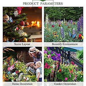 KEANVIK 25 Pcs Glowing Artificial Butterfly Decorative Garden Stakes for Outdoor Yard, Patio Plant Pot, Lawn and Home Decorative (25 Pcs Glowing Butterfly Stakes)