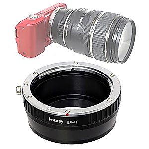 Fotasy Manual EF EFS Lens to E Mount Adapter, EF E Mount, EF Adapter to E Mount, Adapter for Cannon EF lense, Compatible with Sony a7 a7r a7s a7 II III IV a9 a9II a7c aplha 1 a6600 a6500 a6400 a6300