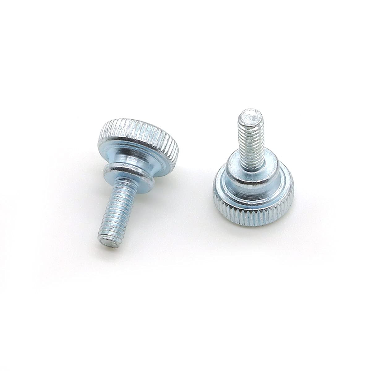 50 Pieces Flat Knurled Head Fully Threaded Thumb Screws Bolts Fastener, Thumbscrew Threaded Knurled Grip Knobs Thumb Screw (M4x10)