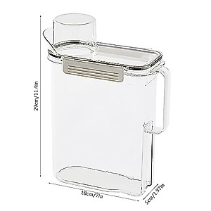 Detergent Storage Bucket, Durable PP Material Washing Powder Container With Measuring Cup Lid, Useful Design Detergent Dispenser, Large Capacity Laundry Powder Storage Dishwashing Liquid