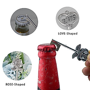 Makhry Skeleton Key Bottle Opener Wedding Favors 100pcs Guests Souvenir Gift set with Thank You Crads and Ribbons for Wedding Bridal Shower Party Favors(Silver)