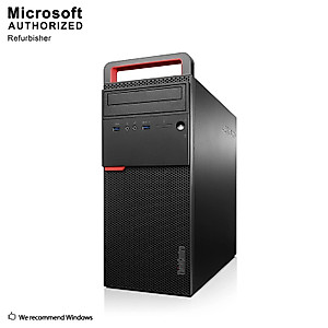 Lenovo ThinkCentre Tower Desktop PC Computer Workstation, Intel Quad Core i5-6400 up to 3.3GHz, 16G DDR4, 512G SSD, DVD, USB 3.0, VGA, DP, Mouse, Keyboard, Windows 10 Pro 64 Bit (Renewed)
