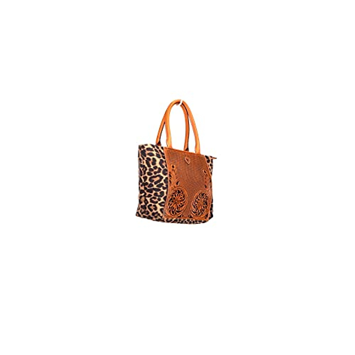 ARIAT Women's Tote Tooled Leopard Tan