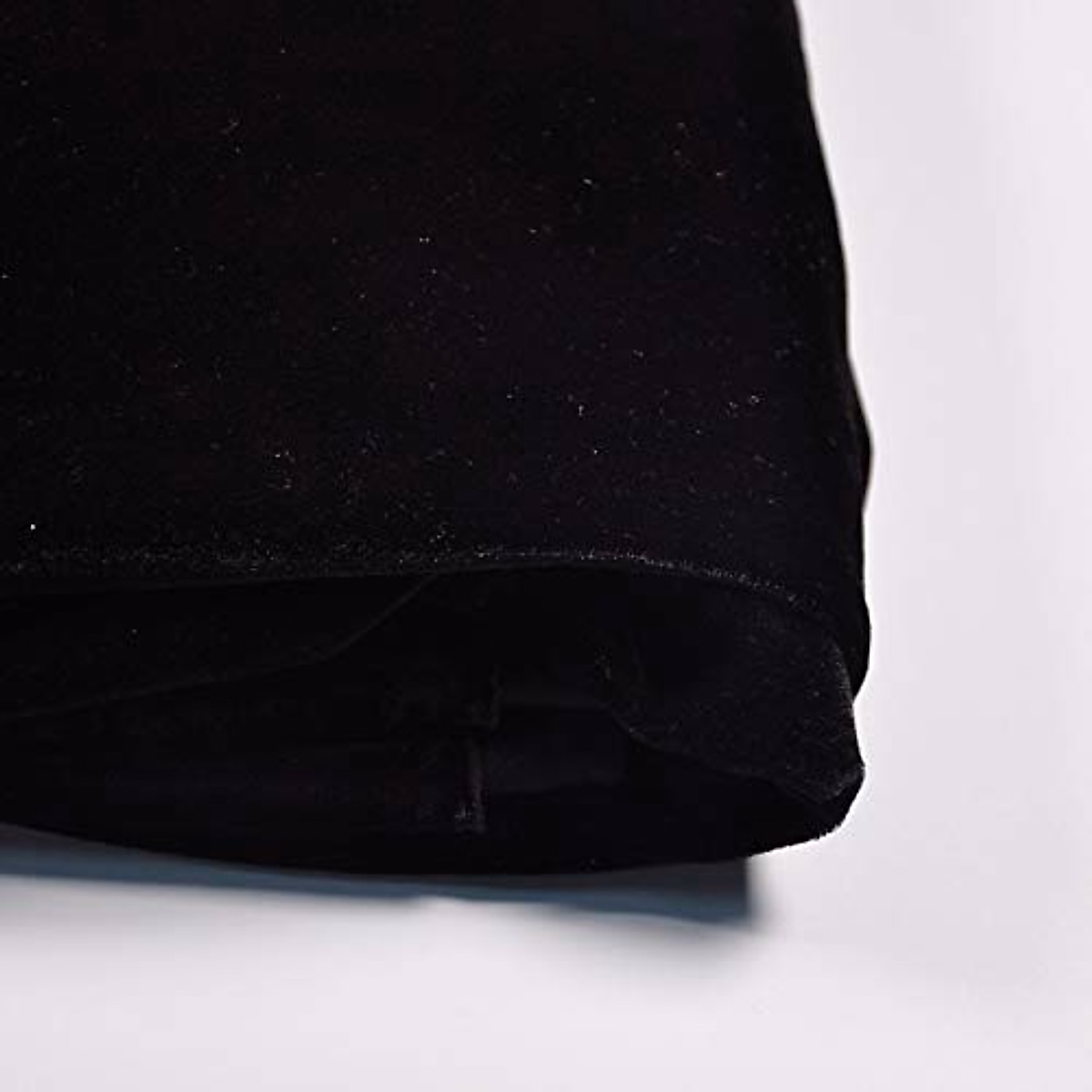 Stretch Velvet Fabric 12 Colors 62" Wide for Sewing Apparel Upholstery Curtain by The Yard (One Yard Black)