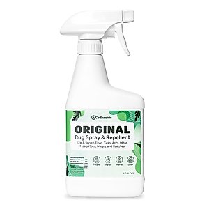 Natural Cedar Oil Insect Repellent formerly known as Best Yet now called Cedarcide Original (Pint) Biting Insect Spray Kills and Repels Mosquitoes Ticks Fleas and Chiggers