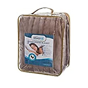 Beautyrest Plush Electric Blanket for Cold Weather, Fast Heating, Auto Shut Off, Virtually Zero EMF, Multi Heat Setting, UL Certified, Machine Washable, Ivory King (90 inx100 in)