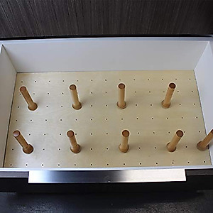 Dowell 24" x 21" Drawer Organizer Wood Peg Board - 9Pegs