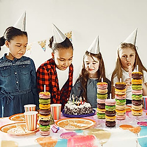 Clear Bubble Acrylic Donut Stands -5PCS Bagel Holder Display,Reusable Doughnut Pretzel Tower for Dessert Table,Wedding Bar,Birthday Party,Treat Table Decor Parties Stacker with Built-in Copper Nut by VREASK