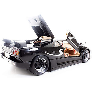 Maisto 1:18 Scale Lamborghini Diablo SV Diecast Vehicle, Black and White (31844BK)