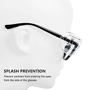 YunTuo 16 Pairs Eye Glasses Side Shields for Prescription Glasses, Slip on Clear Side Shield- Fits Small to Large Eyeglasses