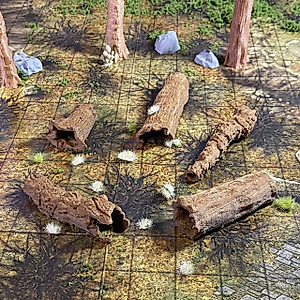 Extruded Gaming Hollow Oak Logs with Giant Fungus