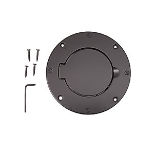 Rugged Ridge 11425.02 Gas Cap Door, Non-Locking, Black; 97-06 Jeep Wrangler TJ