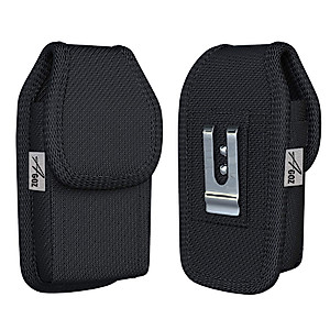 AGOZ Large Scanner Holster, Rugged Vertical Case Pouch for Zebra TC75x, TC75, TC70x, TC70, TC72, TC77, M60, MC65, MC67 Mobile Computer Handheld Barcode Scanner Holder with Metal Belt Clip, Belt Loops