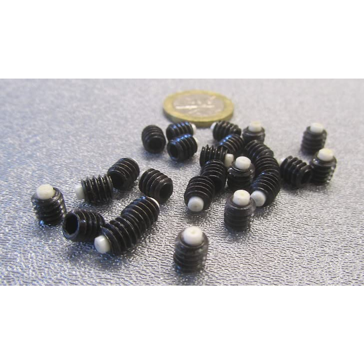 Black Oxide Steel Nylon Tip Set Screw 1/4"-20 x .250" Thread Length 25 pcs