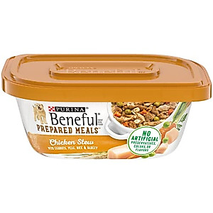 Purina Beneful High Protein Wet Dog Food With Gravy, Prepared Meals Chicken Stew - (8) 10 oz. Tubs