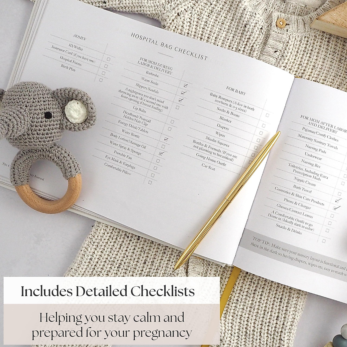 Pregnancy Journal For First Time Moms - Keepsake Memory Book Pregnancy Photo Journals - 40 Weekly Calendars Milestone Journey - 200 Page Baby Book Mom Gifts - Space For Ultrasound Photos & Tracking