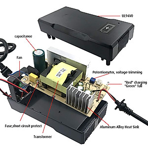 YZPOWER 42V 5A Battery Charger for Electric Bike Electric Scooter 36V Lithium Battery Pack 5.5mm 2.1mm Connector