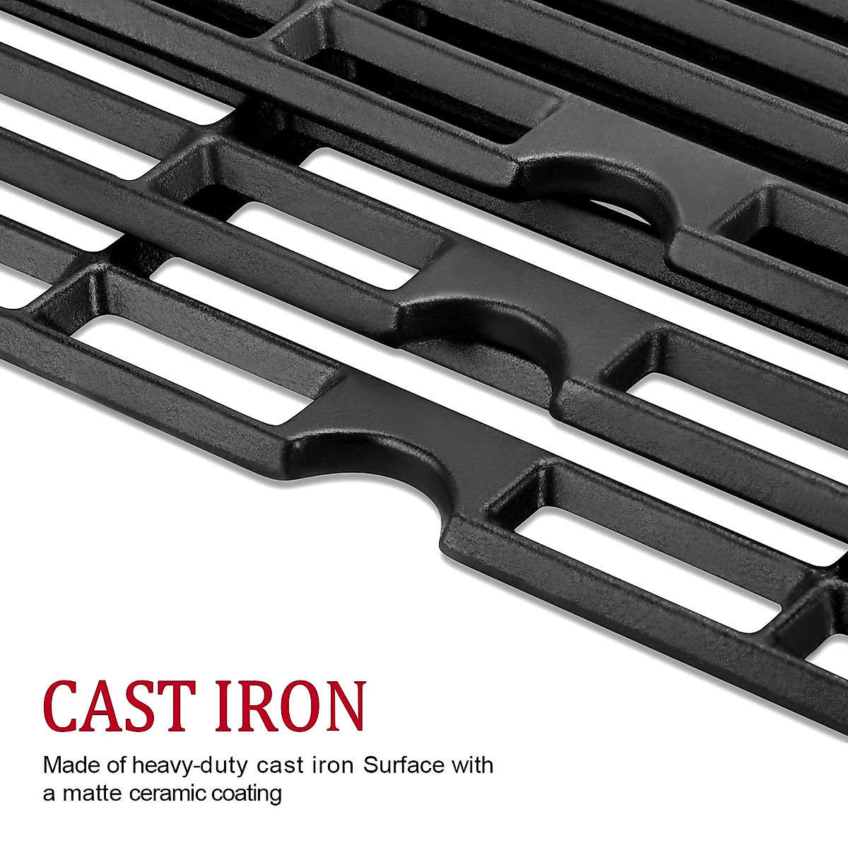 GGC 18" Grill Grates Replacement for Charbroil 463347017, 463377017, 4 Burner Performance Grill 463376018P2, 463376117, 463377117, 463673617, 463347519, 3 PCS 18 x 25 Cast Iron Grates for Char-Broil