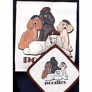 Animal Den Poodle Dish Towel & Potholder