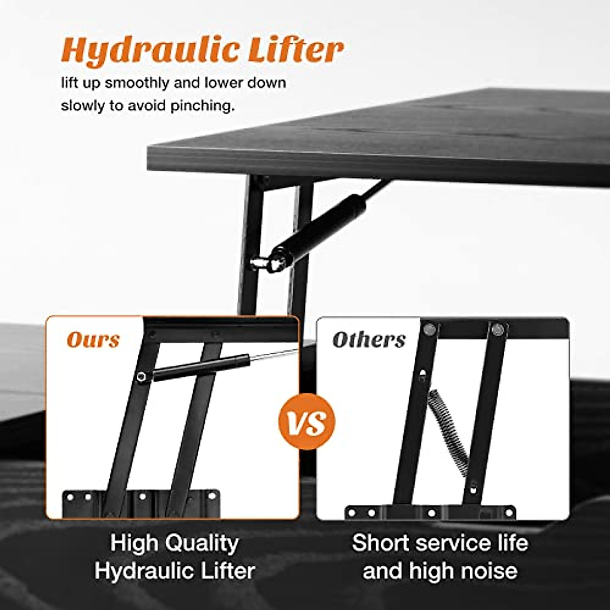 Coffee Table, Lift Top Coffee Table for Living Room, Small Coffee Table with Storage, Adjustable Shelf and Storage Compartment, Living Room Dining Table for Apartment, Reception Room, Tiny Home