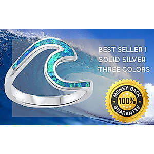 Oxford Diamond Co Wave Design .925 Sterling Silver Ring Size 9