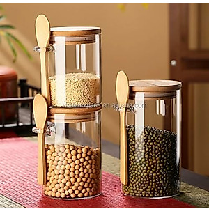 Generic Kitchen Refrigerator Storage Containers Glass Spice Storage (1), WFC001, transparent