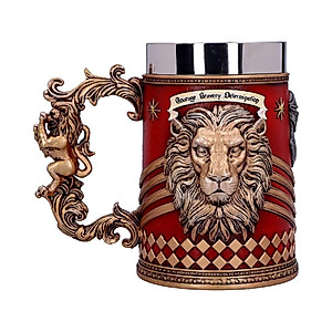 Nemesis Now Harry Potter Gryffindor Hogwarts House Collectible Tankard, 1 Count (Pack of 1), Red Gold, 650 milliliters