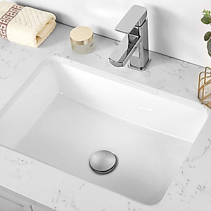 SWHYGER Pop Up Drain Assembly Brushed Nickel,Bathroom Sink Drain with Removable Brass Strainer Basket Without Overflow Vessel Basin Sink Drain Stopper,83606BN.