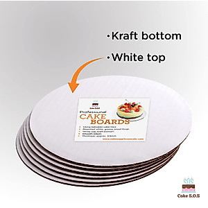 8" Round Coated Cakeboard, 25 ct.