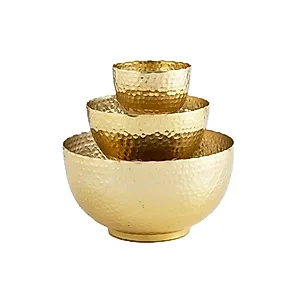 Creative Brands BMR256 Gold Bowl Set - Set of 3
