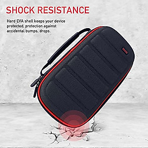 JUSPRO Carrying Case for Nintendo Switch / Switch OLED / Switch Lite, Unique Oxford Waterproof Design with 20 Game Card Slots & Accessory Pocket for Travel & Holiday Gifts