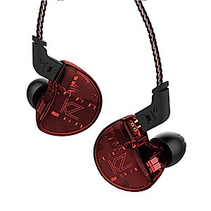 KZ ZS10 Wired Earphones in-Ear Headphones, 5 Hybrid Drivers KZ Earbuds HiFi Stereo Headset Noise Isolating Earphone (no Mic, red)