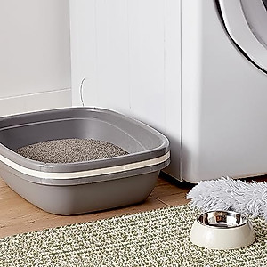 Amazon Basics Sifting Scoop-Free Easy-to-Clean Cat Litter Box, Large, Gray