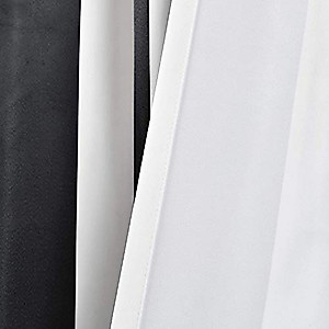 Lush Decor Wilbur Room Darkening Striped Window Panel Curtains Set (Pair), 84 in L, Black