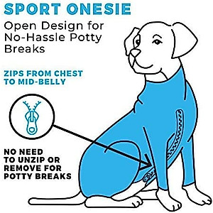 Dog Recovery Suit Abdominal Wound After Surgery Wear, Dog Anti-Licking Elastic Tights Bodysuit, Preventing Full Body for Shedding, Allergy, Wound Protection, E Collar Alternative