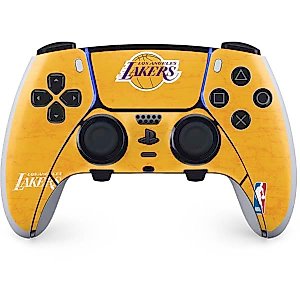 Skinit Gaming Decal Skin Compatible with PS5 DualSense Edge Pro Controller - Officially Licensed NBA Los Angeles Lakers Gold Primary Logo Design