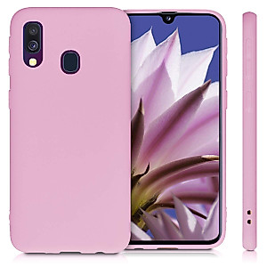 kwmobile Case Compatible with Samsung Galaxy A40 Case - Soft Slim Protective TPU Silicone Cover - Antique Pink Matte