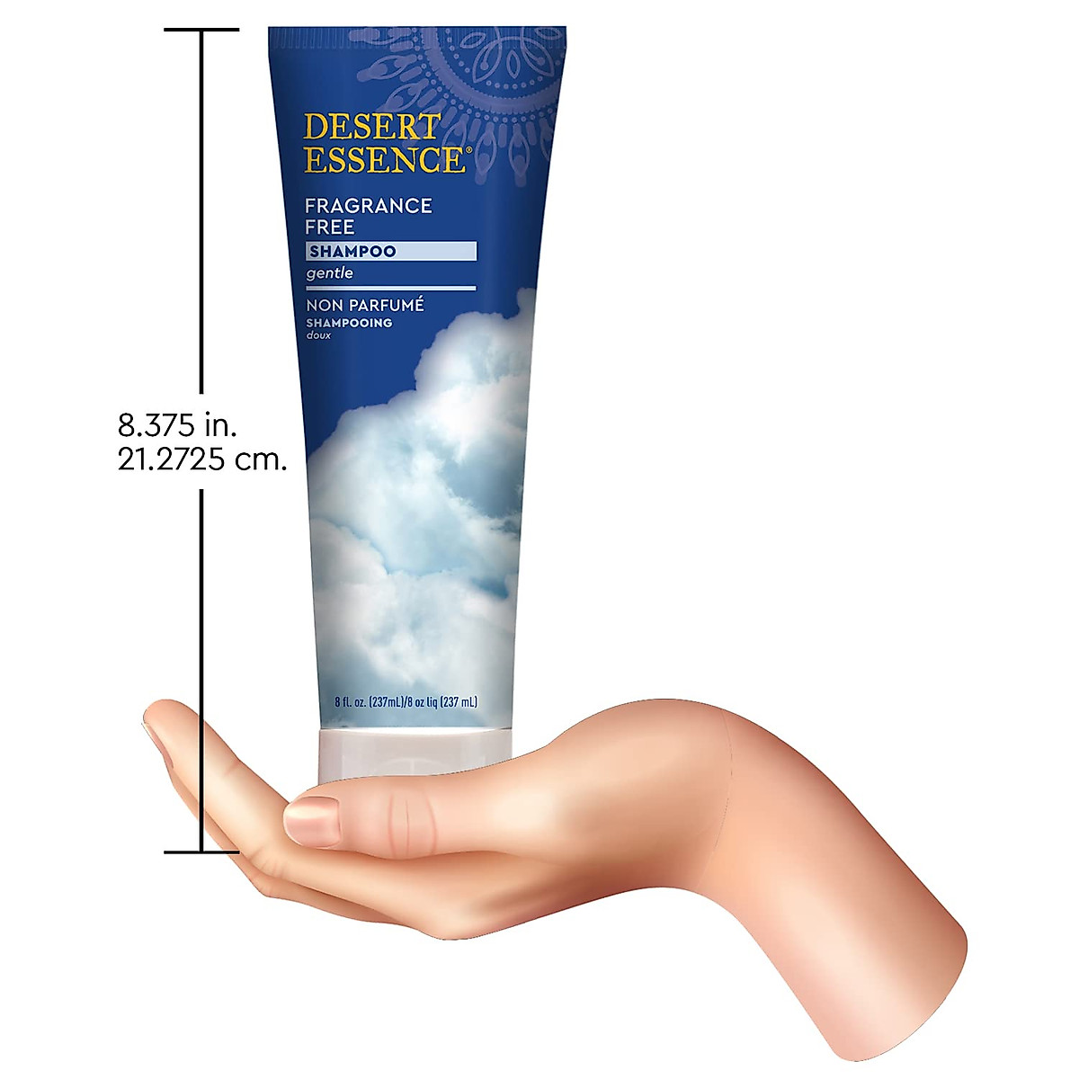 Desert Essence Organic Fragrance Free Shampoo - 8 fl oz - 2 Pack - Pure, Unscented - w/Aloe Vera, Jojoba Oil, Pro-Vitamin B5 - Calms, Soothes Sensitive Scalp - Nourishing, Revitalizing - No Parabens