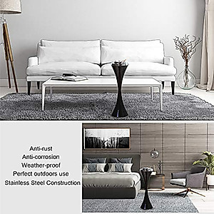 Floor Standing Ash Tray with Lid Stainless Steel Contemporary Self-Cleaning Smoking Ashtray Creative Smart Cigarette Detachable Ashtrays 23.5 High Patio Windproof Ash Holder for Indoor or Outdoor