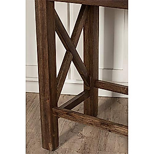 Hillsdale Furniture Willow Bend Stationary Backless Counter Height Stools, Set of 2, Antique Brown Walnut