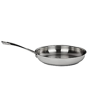 Swiss Diamond 8 Inch Stainless Steel Frying Pan – Professional Cooking Pan to Stir Fry and Saute – Oven- & Dishwasher-Safe Skillet for Induction, Gas, Electric DLX