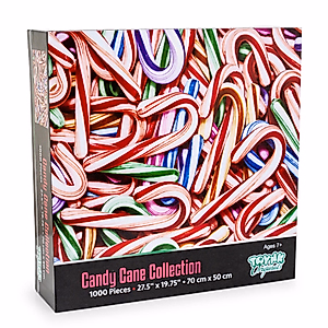 Toynk Candy Cane Collage 1000-Piece Jigsaw Puzzle for Adults | Brain Teaser, Educational Developmental Toys & Games, Building Kit Activities to Encourage Creative Play | 28 x 20 Inches